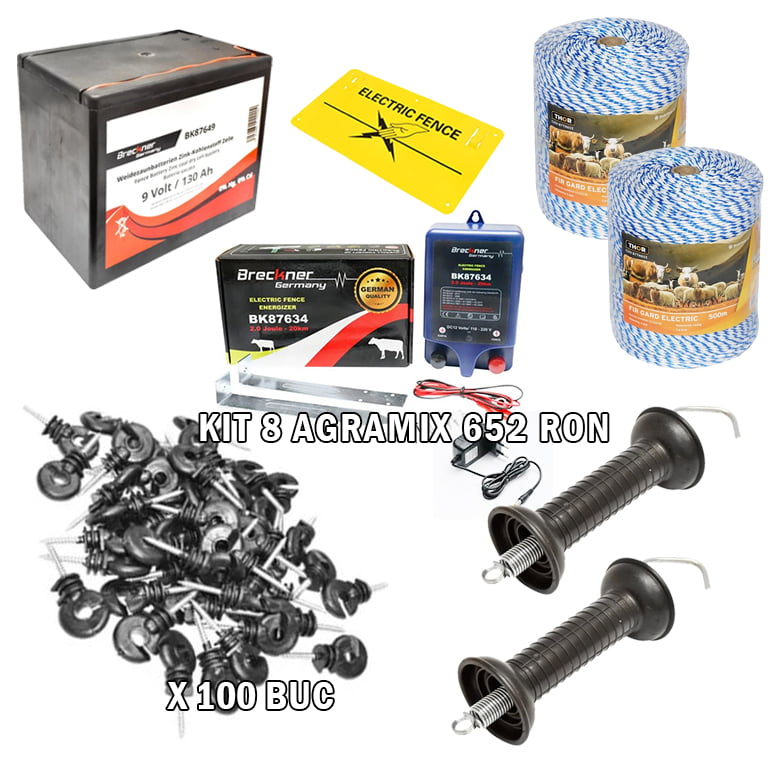 Kit complet gard electric 8 Agx - Triciclu electric
